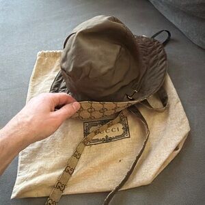 Gucci | Accessories | Gucci Reversible Hat In Gg Canvas And Nylon ...